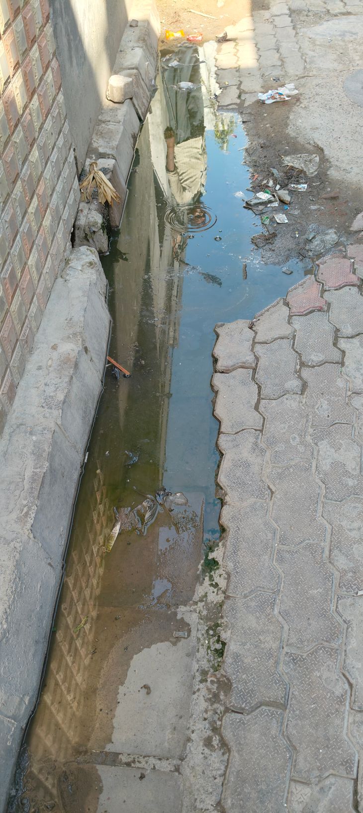 Dirt in the streets, sewer mixed smelly water coming into the houses