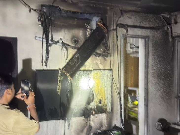 Noida Society Fire | AC Overheating Cause, Fire System Control