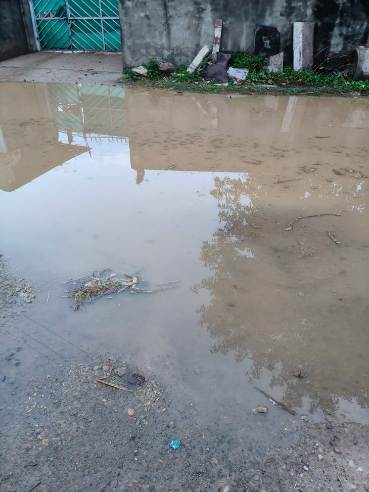 Water outside the house during rain