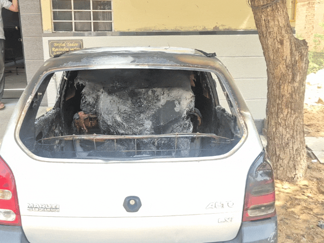 Basant Vihar Car Fire | CCTV Footage Old Rivalry