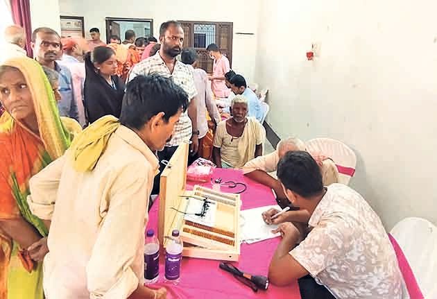Free medical camp, more than 350 patients were treated