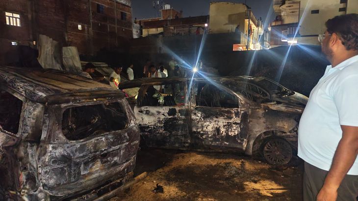 Petrol pump warehouse blazes, burning mobile phones worth lakhs
