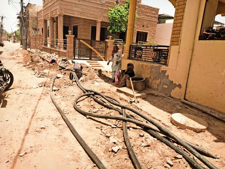 11 KV underground cable laid at shallow depth, contractor pulled it out ...