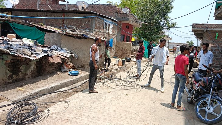 A cable fault caused power outages in the village, causing current to ...