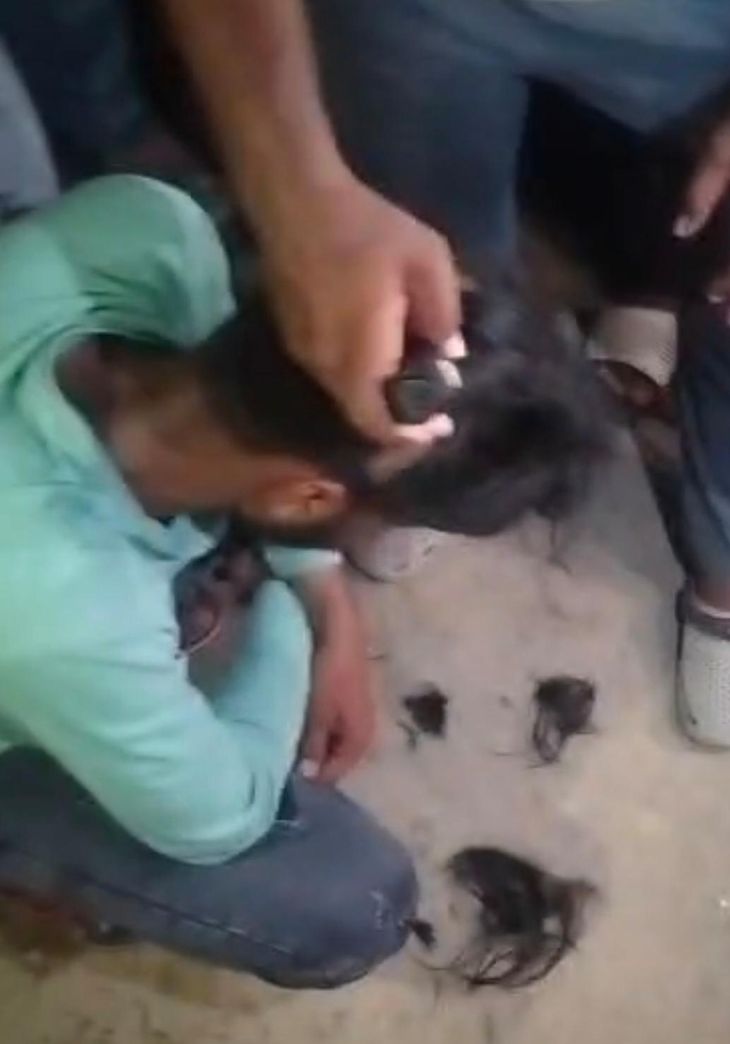 A young man was shaved and paraded through the village smeared with ...