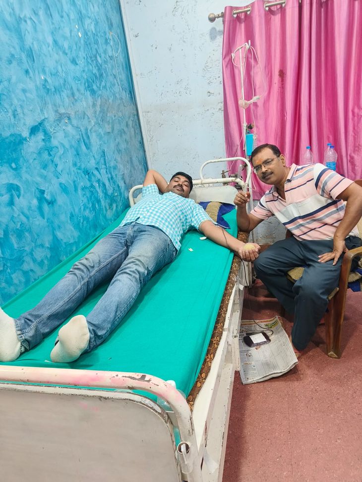 A woman's life was saved by donating blood
