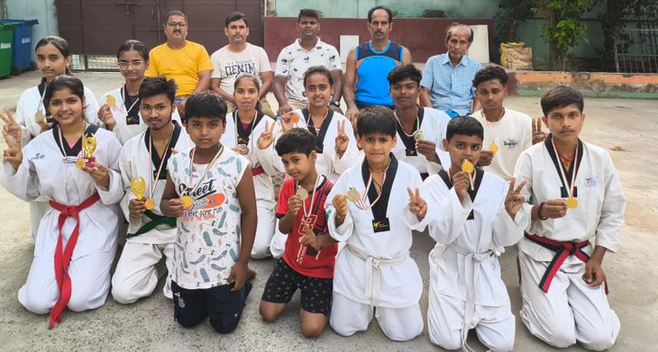 Taekwondo competition. Players performed well