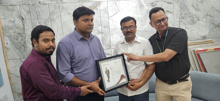 Raju Mishra was awarded third place in AGL Tiles Zone and was ...