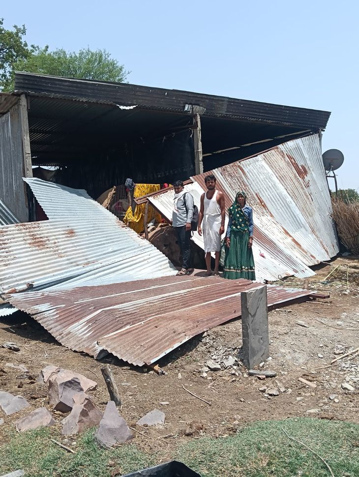 Strong storm blows away tin sheds, electric poles and transformers fall ...