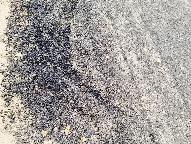 Doulatpur-Vaihi Road Poor Construction Allegations; Villagers Angry