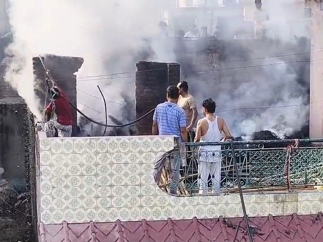Greater Noida Fire: Clothes, Wood Items Gutted | Fire Brigade Douses Blaze