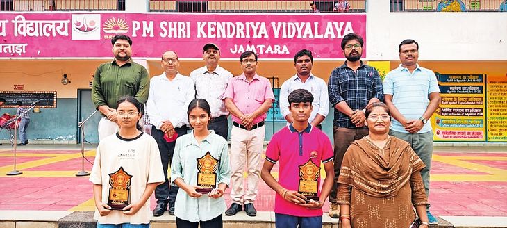 District and school topper students were awarded prizes and ...