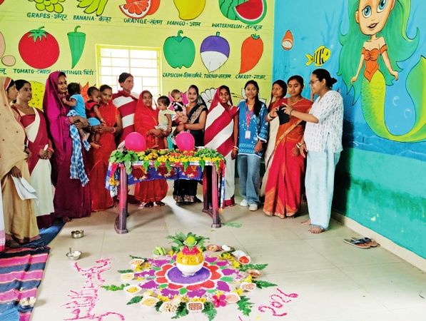 Annaprashan was done in Asrari Anganwadi