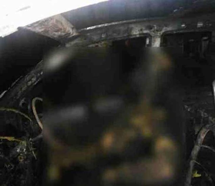 news about vehicle Driver burned alive