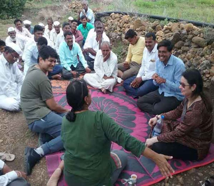 sachin tendulkars wife anjali tendulkar visited farm at ahmadnagar ...