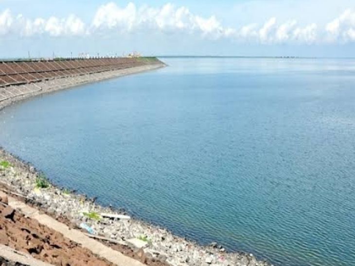 Increase in water storage of dam due to rains Increase in water storage ...