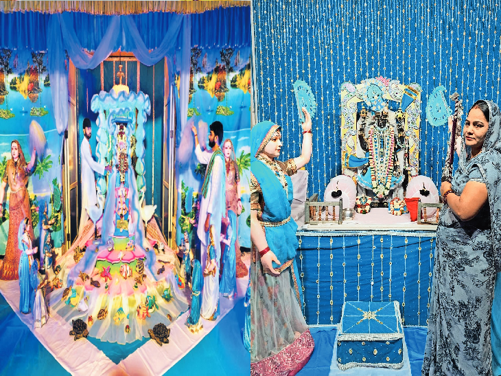 Jhula Mahotsav Twins Decorated at Dwarkadhish Temple in Solapur Scenery ...