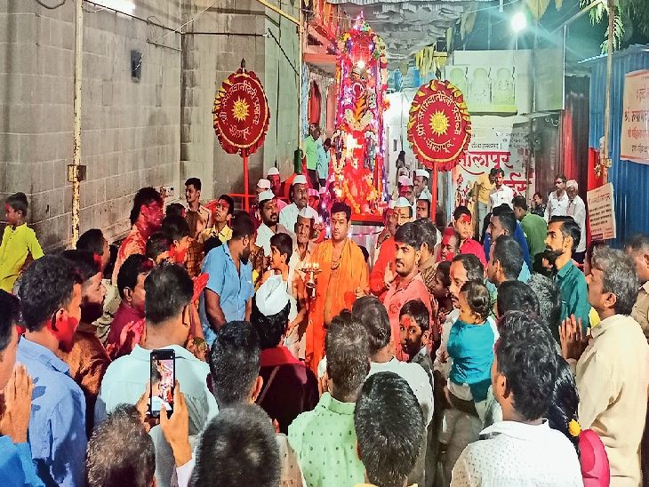 In Rupabhavani temple, purification, ornamental worship, chabina; On ...