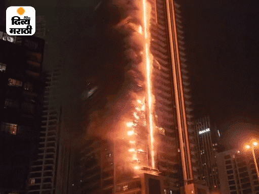 Fire breaks out in 35-storey building, Dubai, Tower Near Burj Khalifa ...