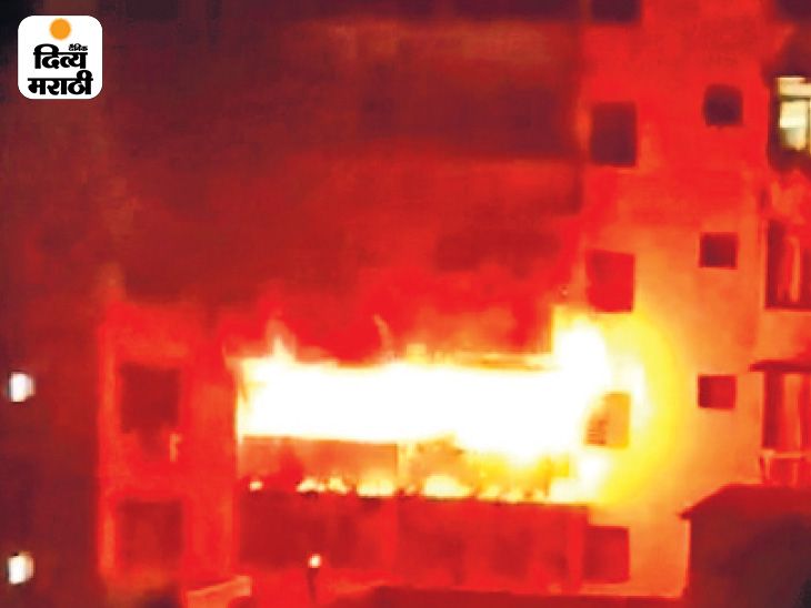 A 10-storey building caught fire due to a falling lamp in Dhanbad ...