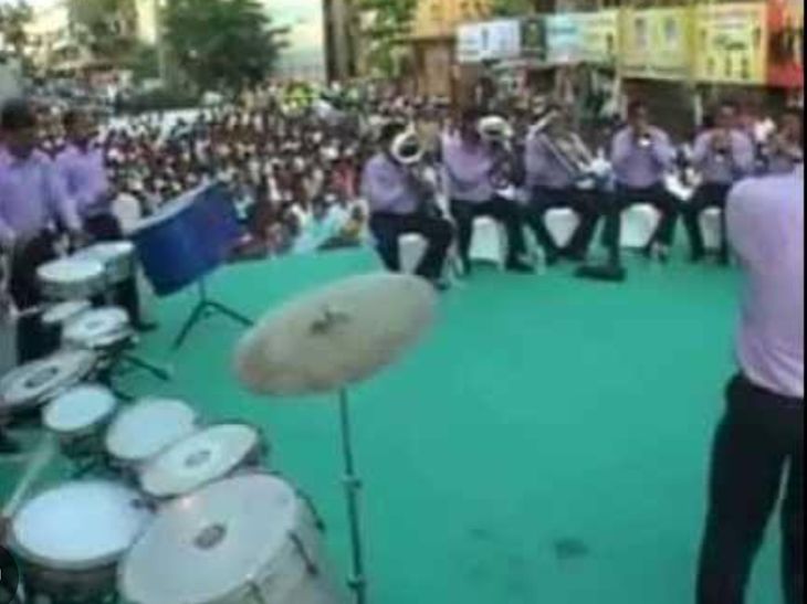 National semi-final band competition organized at Balewadi in Pune ...