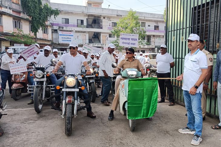 'Swachhata Hi Seva Hai, Shirada Jan Lewa Hai..' two-wheeler rally vigil ...