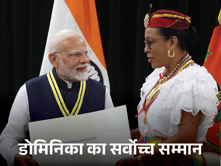 Dominica and Guyana awarded highest honor to PM Modi | डॉमिनिका आणि ...