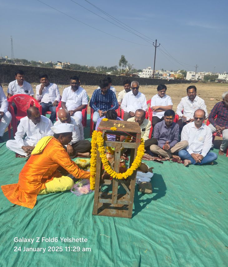 Foundation stone puja of the Shiva Janmootsav Sabha Pavilion, 12 days ...