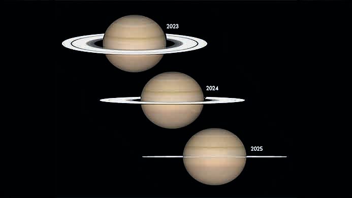 Saturn's rings will become invisible on March 23rd, due to a celestial ...