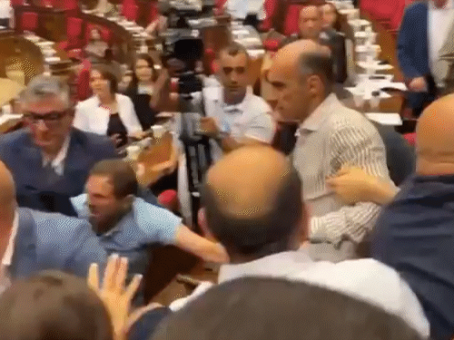 Armenia Parliament Brawl: Lawmakers Clash, Videos Erupt
