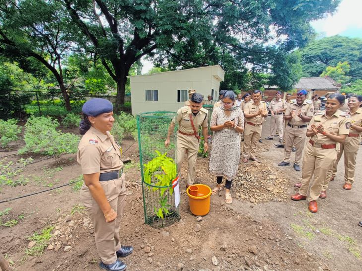 A tree in the name of women police in Pandharpur Rural Police Station ...