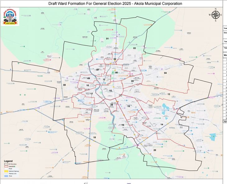 Akola Municipal Corporation Draft plan ward structure released with ...