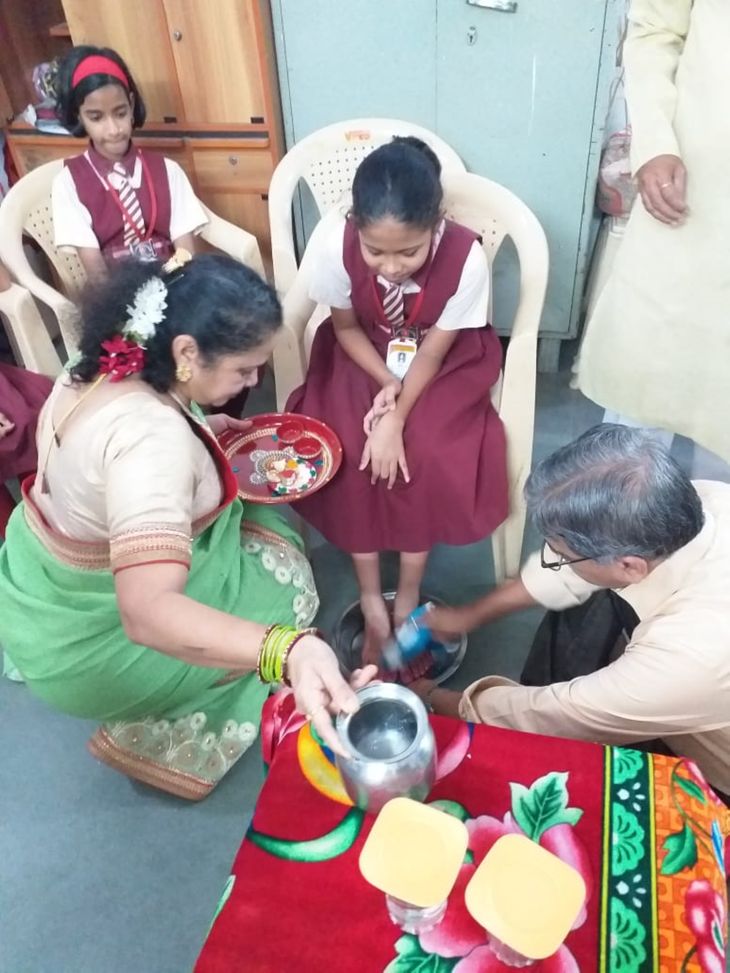 Historic ceremony of 1001 Kanya Puja in nine schools on a single day, a ...