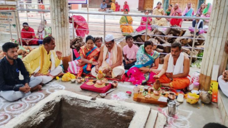 Ahuti Puja at the temple of Lasurgaon; Navratri festival concludes on ...