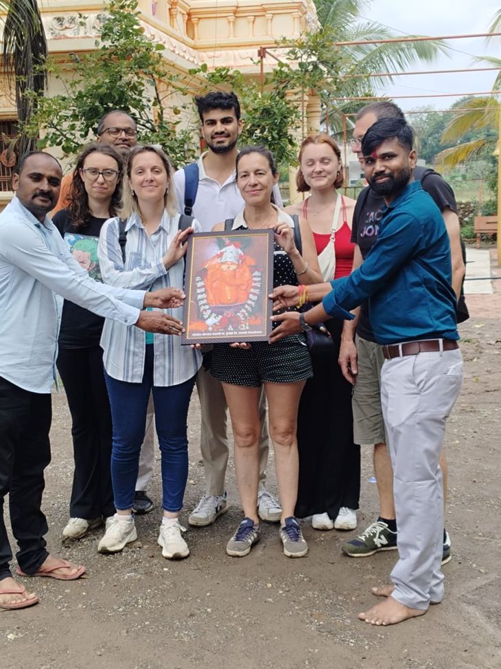 French tourists saw the Borgaon Ganapati Temple and said, 'Wow...very ...