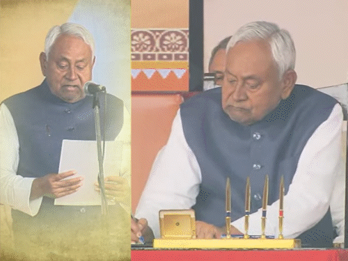 Bihar CM Nitish Kumar Oath Ceremony LIVE Video Update; Samrat Choudhary ...
