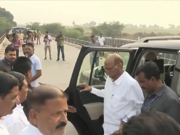 Sharad Pawar Visits Neera River in Baramati; Offers Relief to Citizens