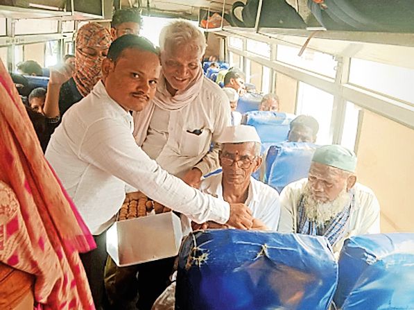 Anniversary celebration at Ambad bus stand