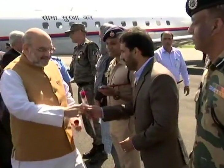 Home Minister Amit Shah on two day visit Jammu Kashmir pray in Amarnath ...