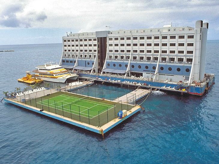 World's first floating hotel, built in 1988, demolished, Mount Kumgang ...