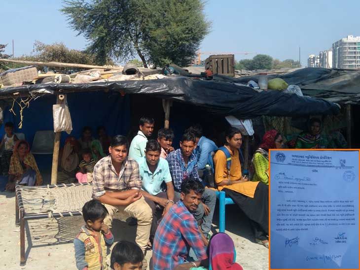 amc has served eviction notice to slum-dwellers living in motera ...