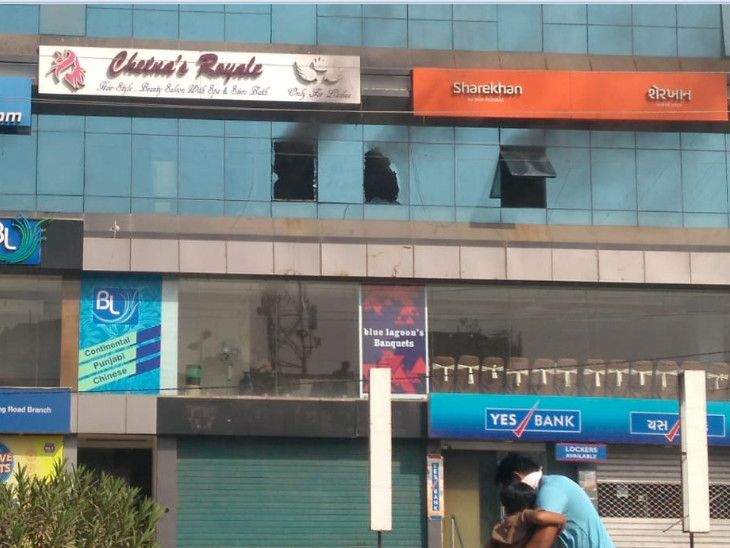 Fire brigade puts out fire in Game Zone near Parivar Char Rasta in vadodara