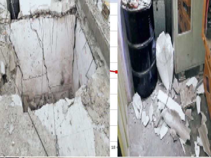 The slab of the building collapsed with an explosion | ફફડાટ: મકાનનો ...
