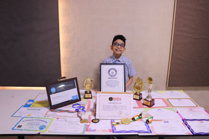 Arham Om Talsania of Udgam School, Ahmedabad set a Guinness World ...