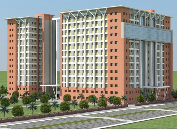 On the campus of Sola Civil, Rs. At a cost of Rs 400 crore, a 14-storey ...