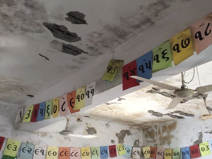 The primary school of Bodi village in Botad taluka became dilapidated ...