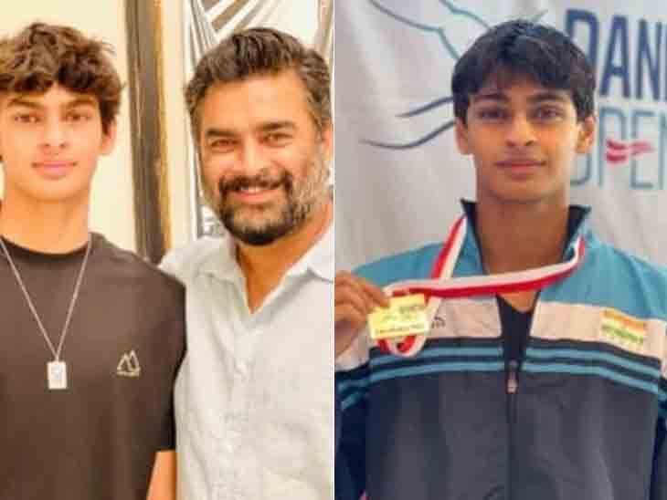 R madhavan Son Vedant breaks junior national record in swimming, wins ...