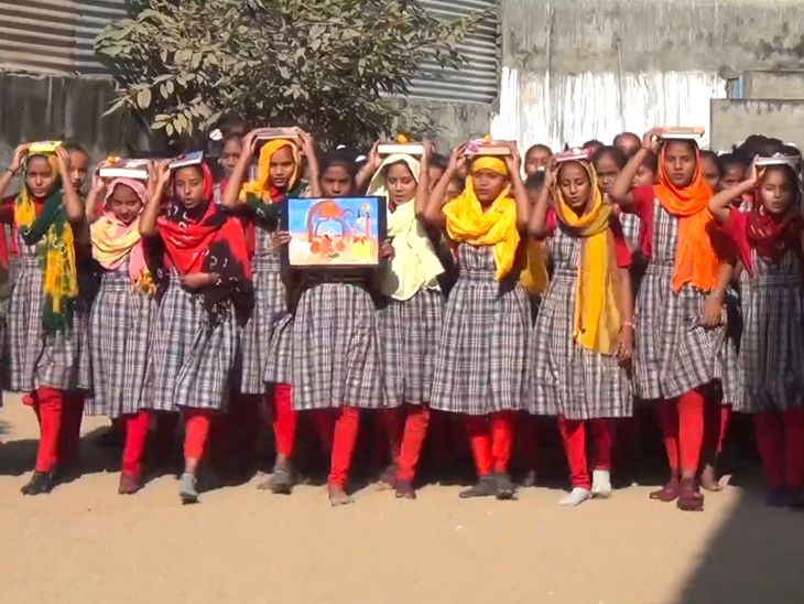 In Disa, the girls put the Gita on their heads and performed the ...