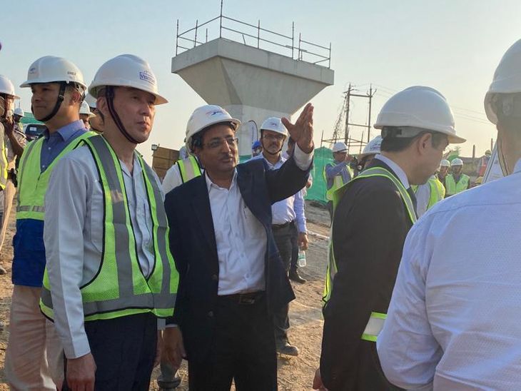 Japanese Ambassador visited Navsari's Bullet Train Project side ...