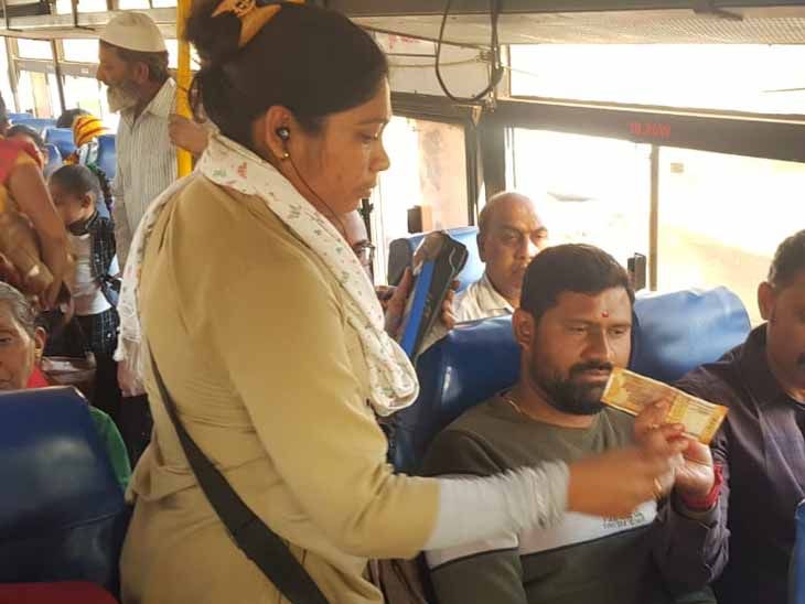 The MLA traveled by starting a bus from Padra to Jambusar ...